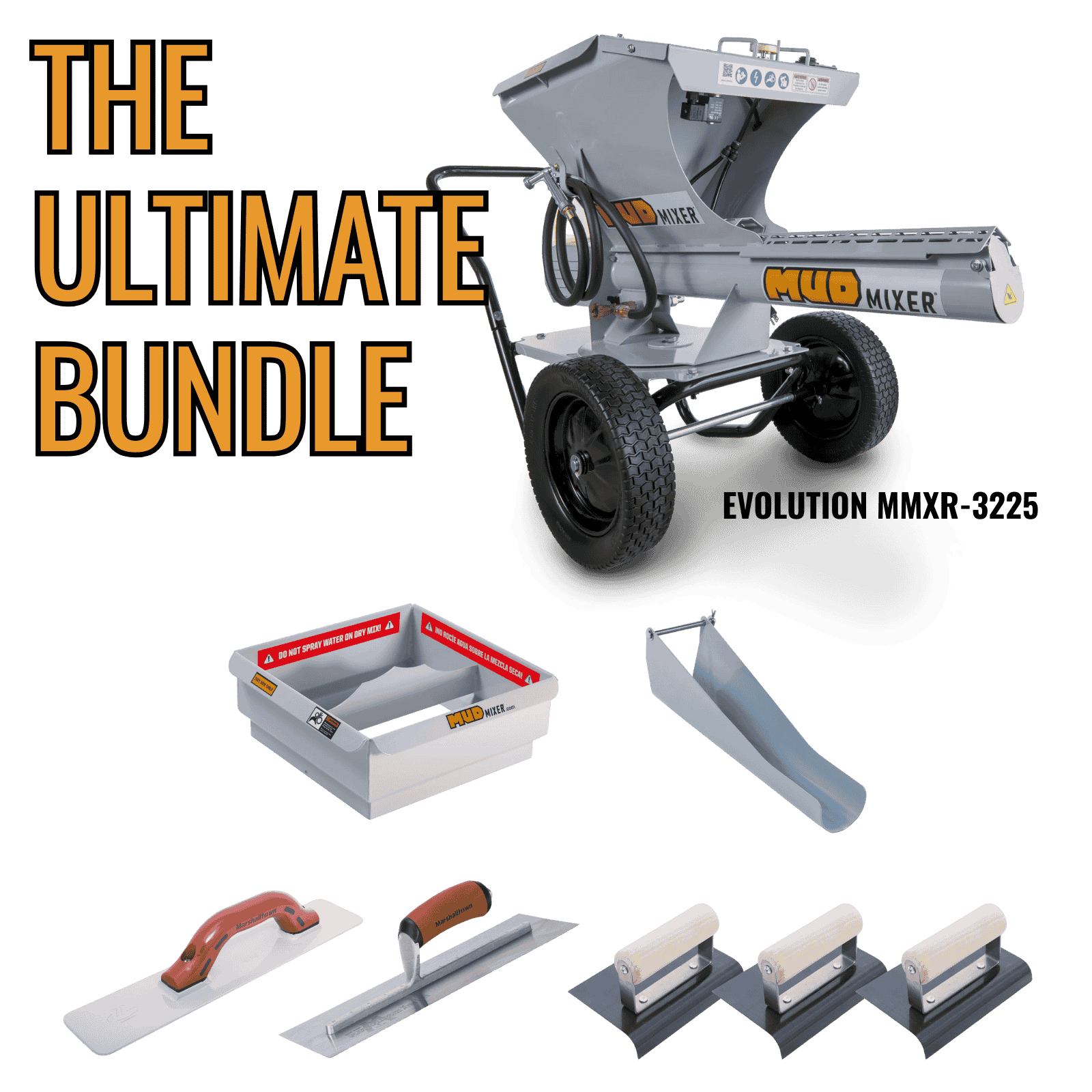 MudMixer Evolution 3225 Ultimate Bundle – Save $809 | Free Tools + Shipping – Concrete Tools Direct